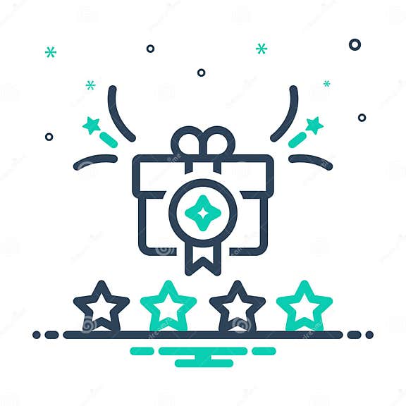 Mix Icon for Reward, Prize and Gift Stock Illustration - Illustration ...