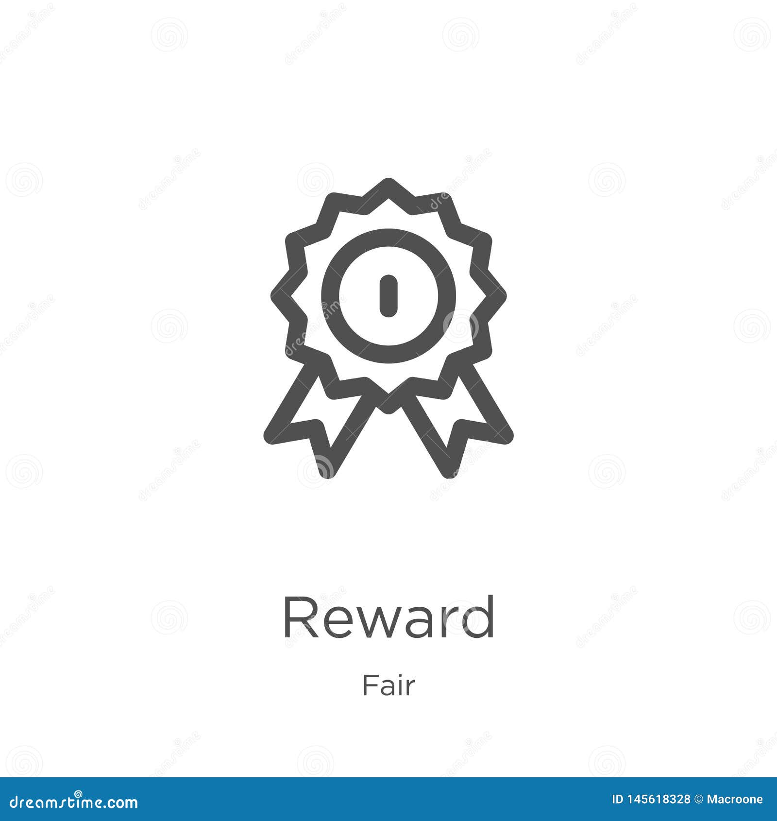 Reward Icon Vector from Fair Collection. Thin Line Reward Outline Icon ...