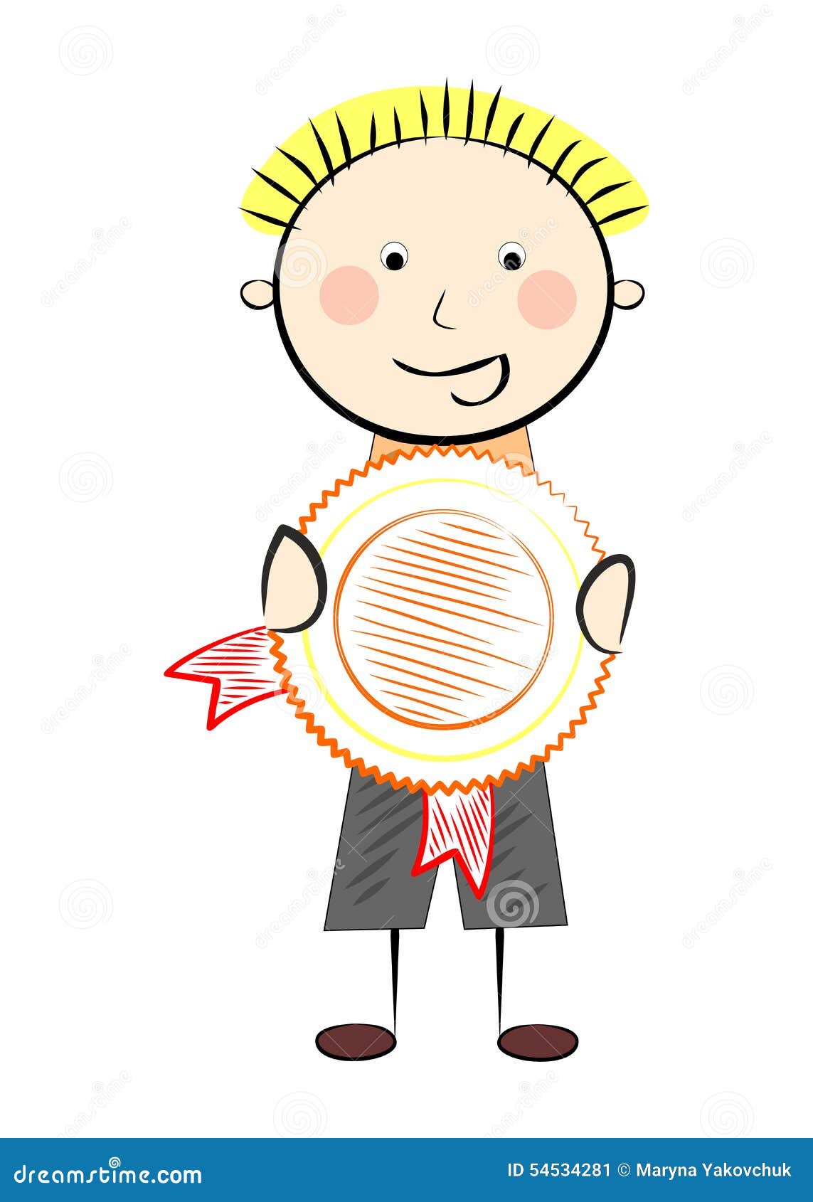 Reward stock vector. Illustration of sign, drawing, male - 54534281