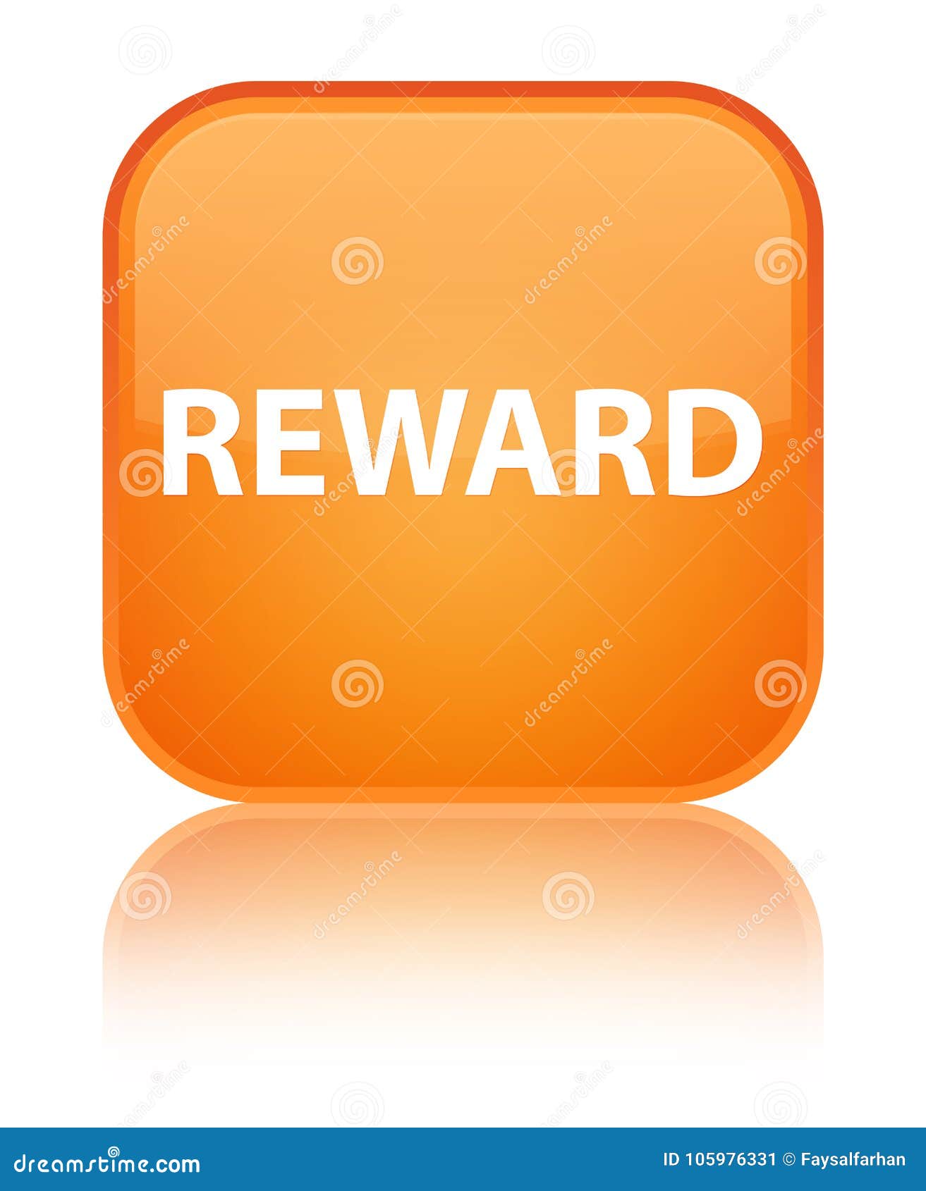 Reward Special Orange Square Button Stock Illustration - Illustration ...