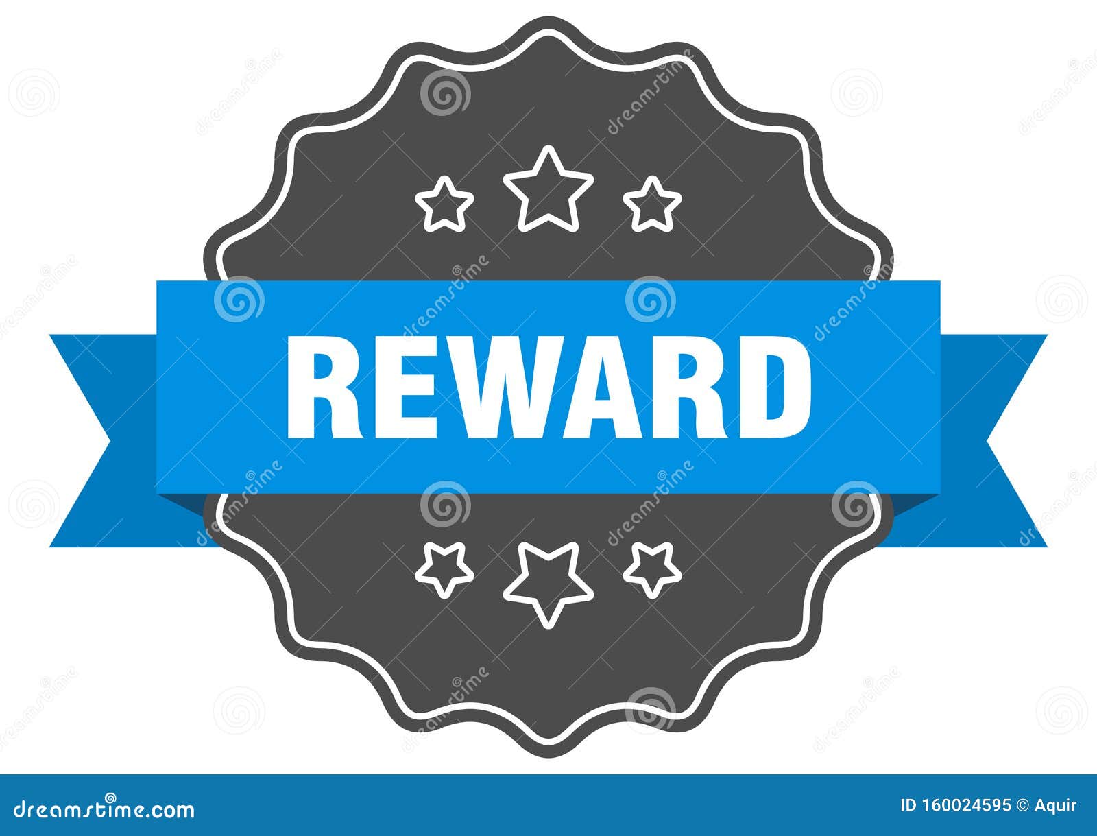 Reward label stock vector. Illustration of round, emblem - 160024595