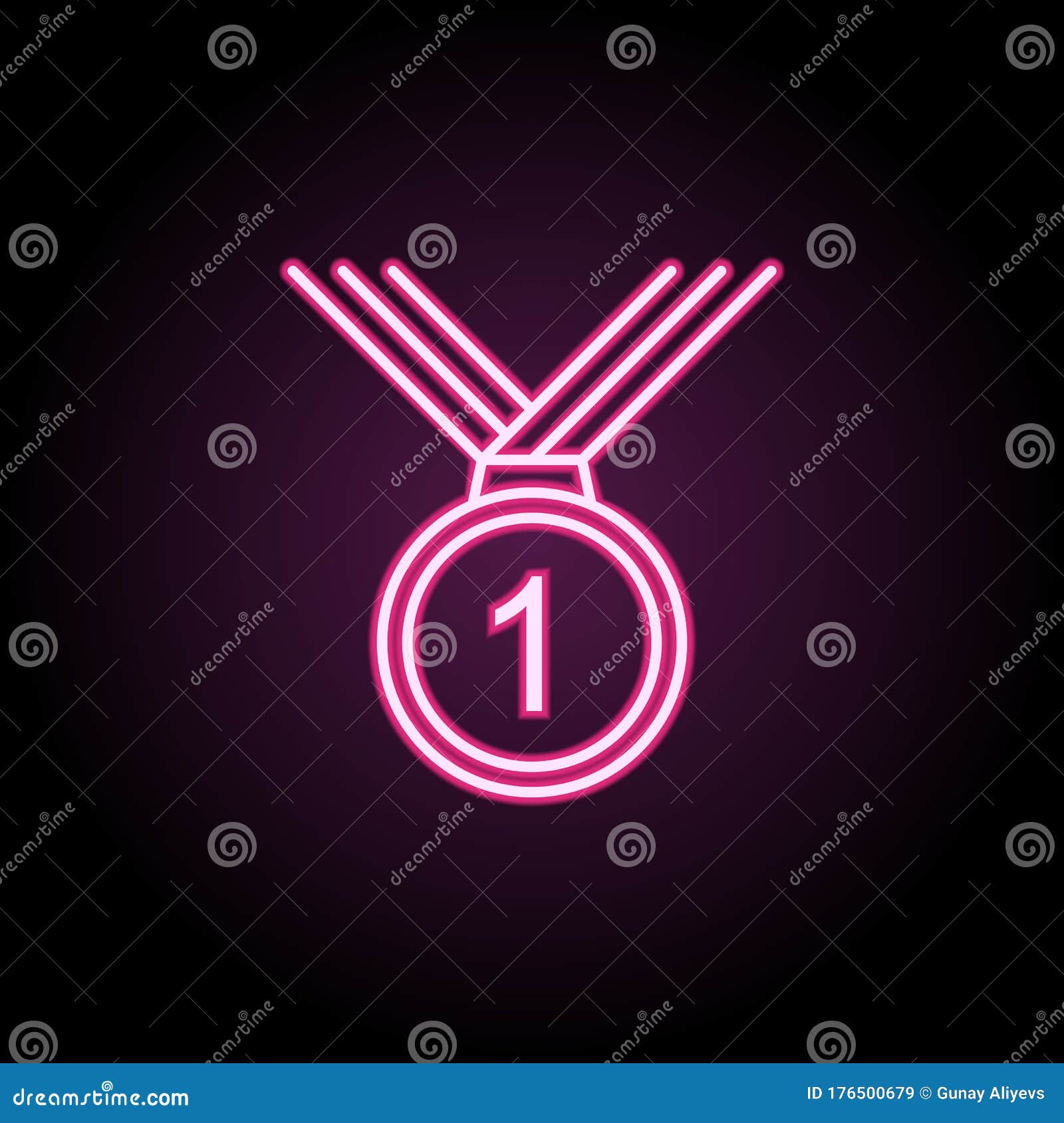 Reward Line Icon on White Background Stock Illustration - Illustration ...