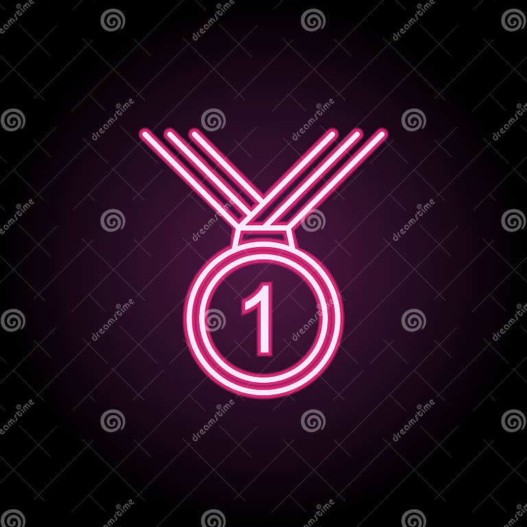 Reward Line Icon on White Background Stock Illustration - Illustration ...