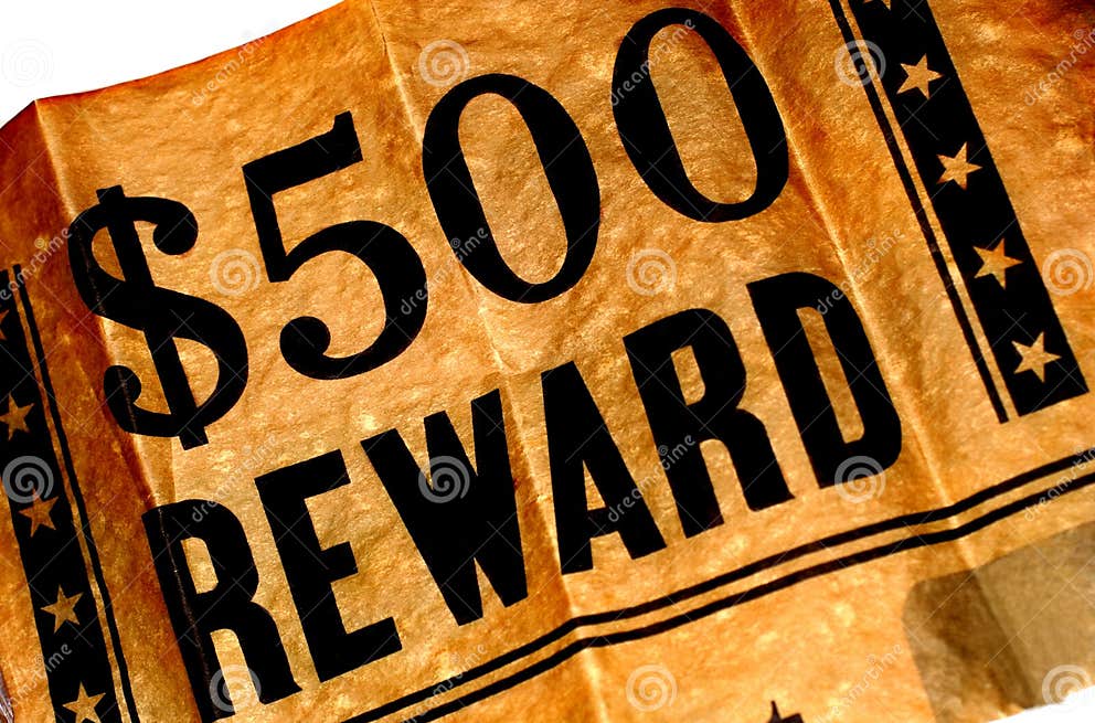 Reward Poster stock photo. Image of cash, parchment, announcement - 3882136