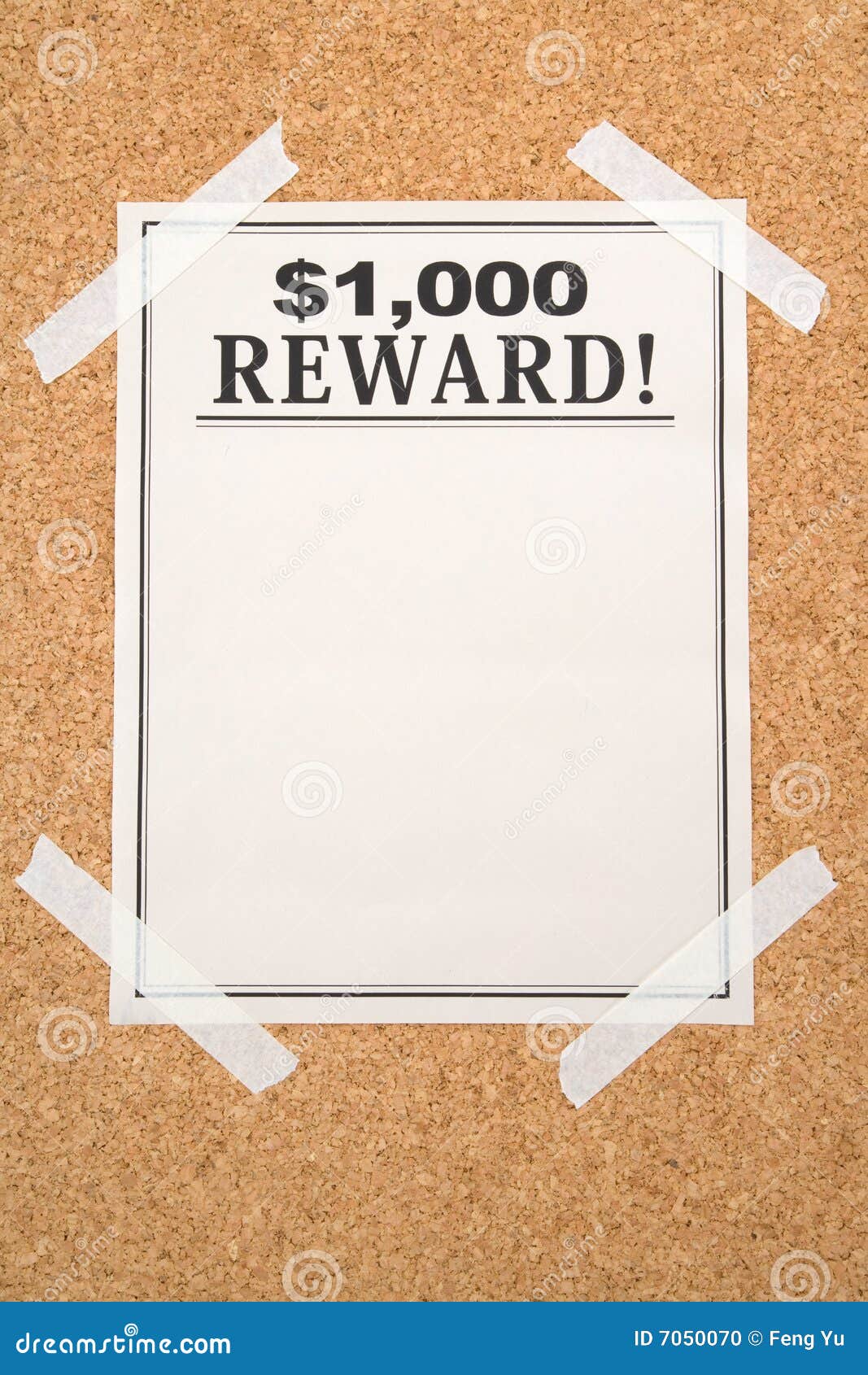 Reward poster stock photo. Image of reward, poster, seeking - 7050070