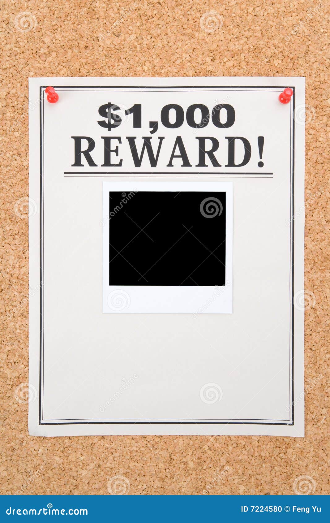 Reward poster stock photo. Image of reward, advertise - 7224580