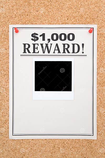 Reward poster stock photo. Image of reward, advertise - 7224580