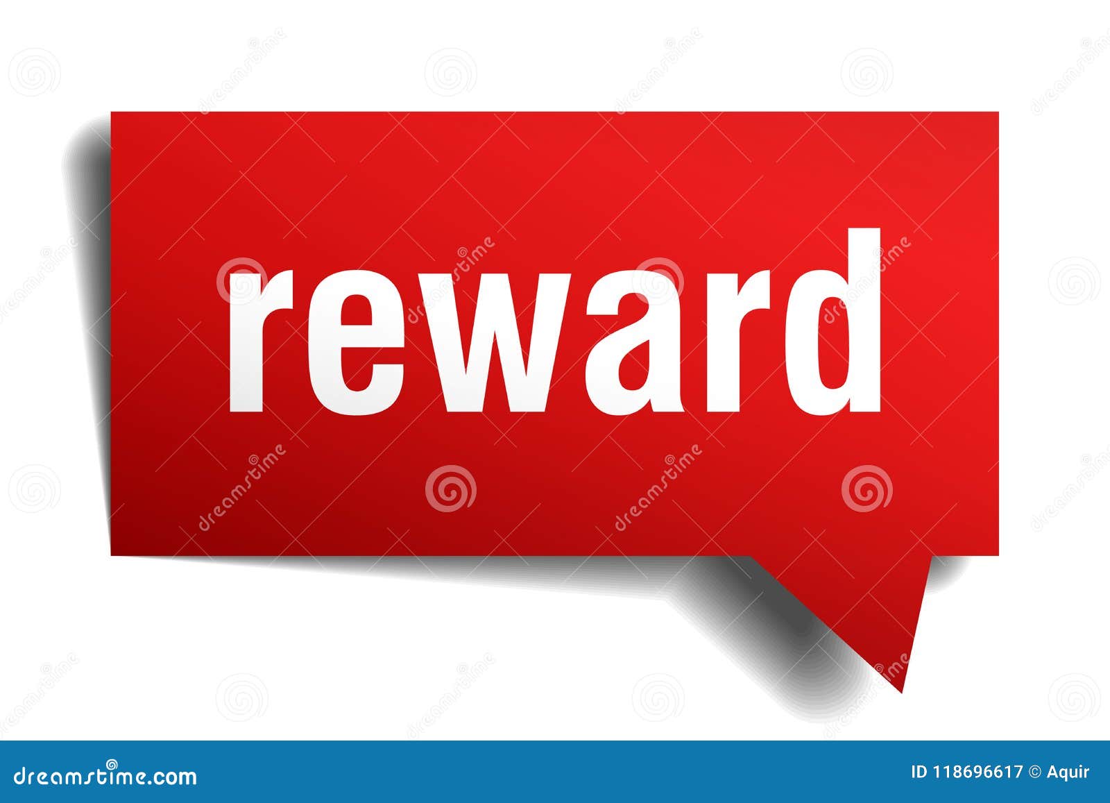 Reward Red 3d Speech Bubble Stock Vector - Illustration of marker, mark ...