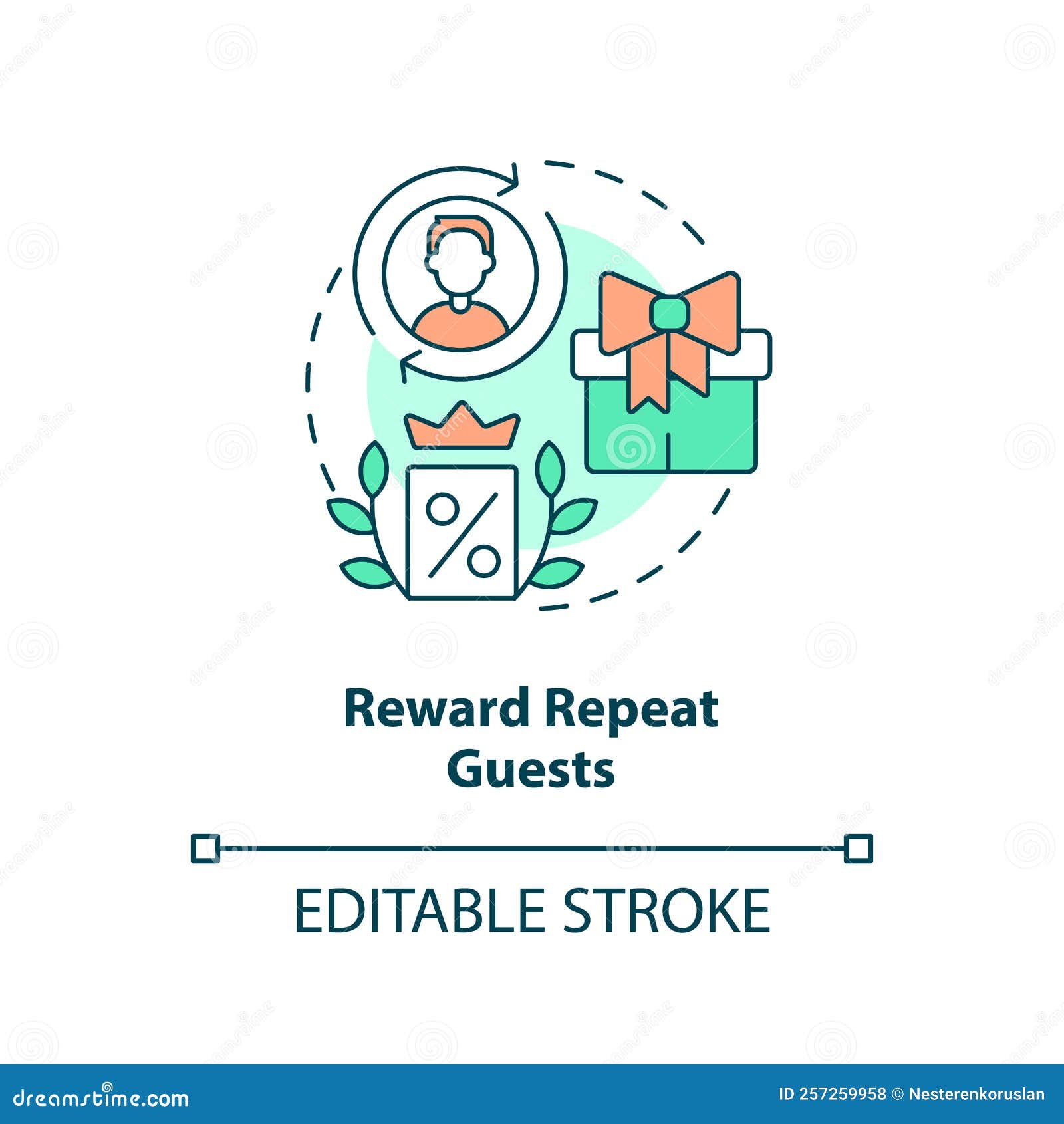 Reward Repeat Guests Concept Icon Stock Vector - Illustration of ...