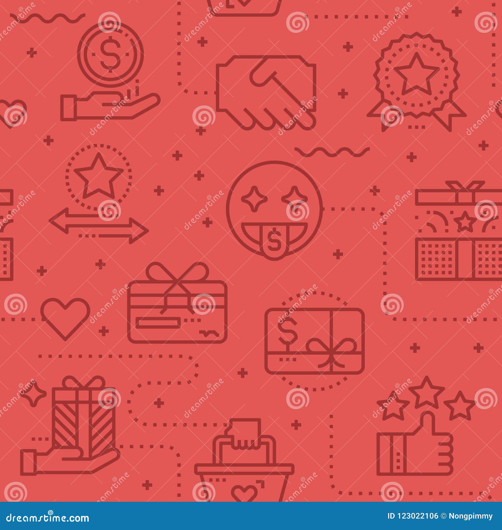 Reward Seamless Vector Pattern Stock Vector - Illustration of vector ...