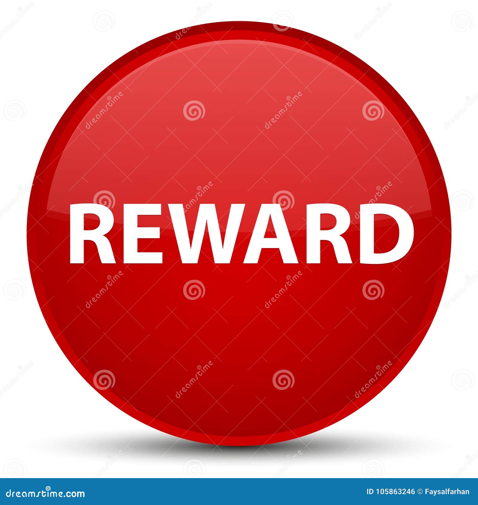 Reward Special Red Round Button Stock Illustration - Illustration of ...