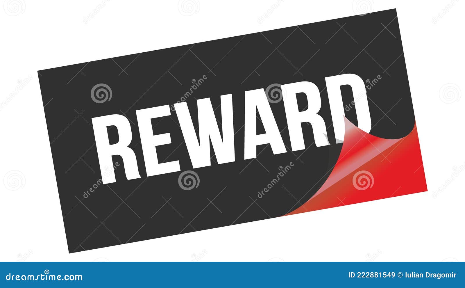 REWARD Text on Black Red Sticker Stamp Stock Illustration ...