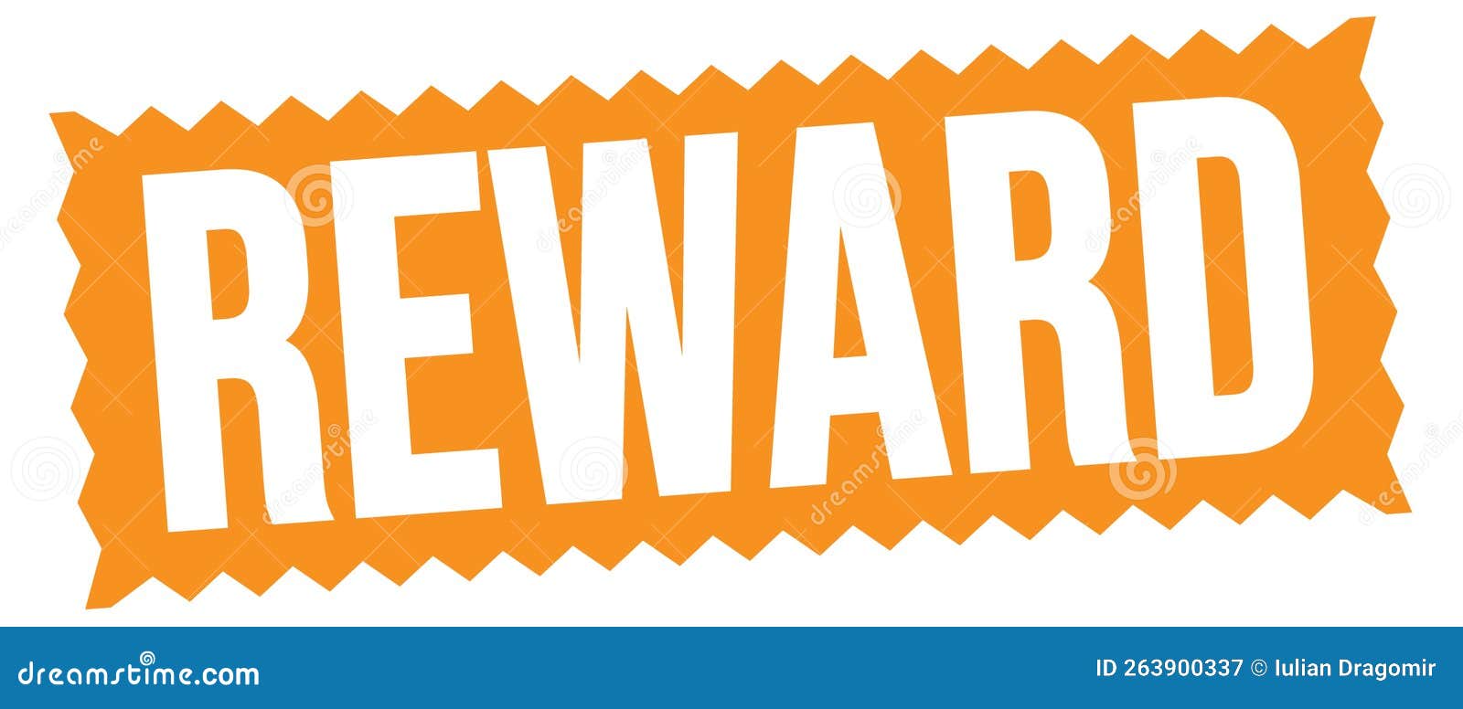 REWARD Text Written on Orange Stamp Sign Stock Illustration ...