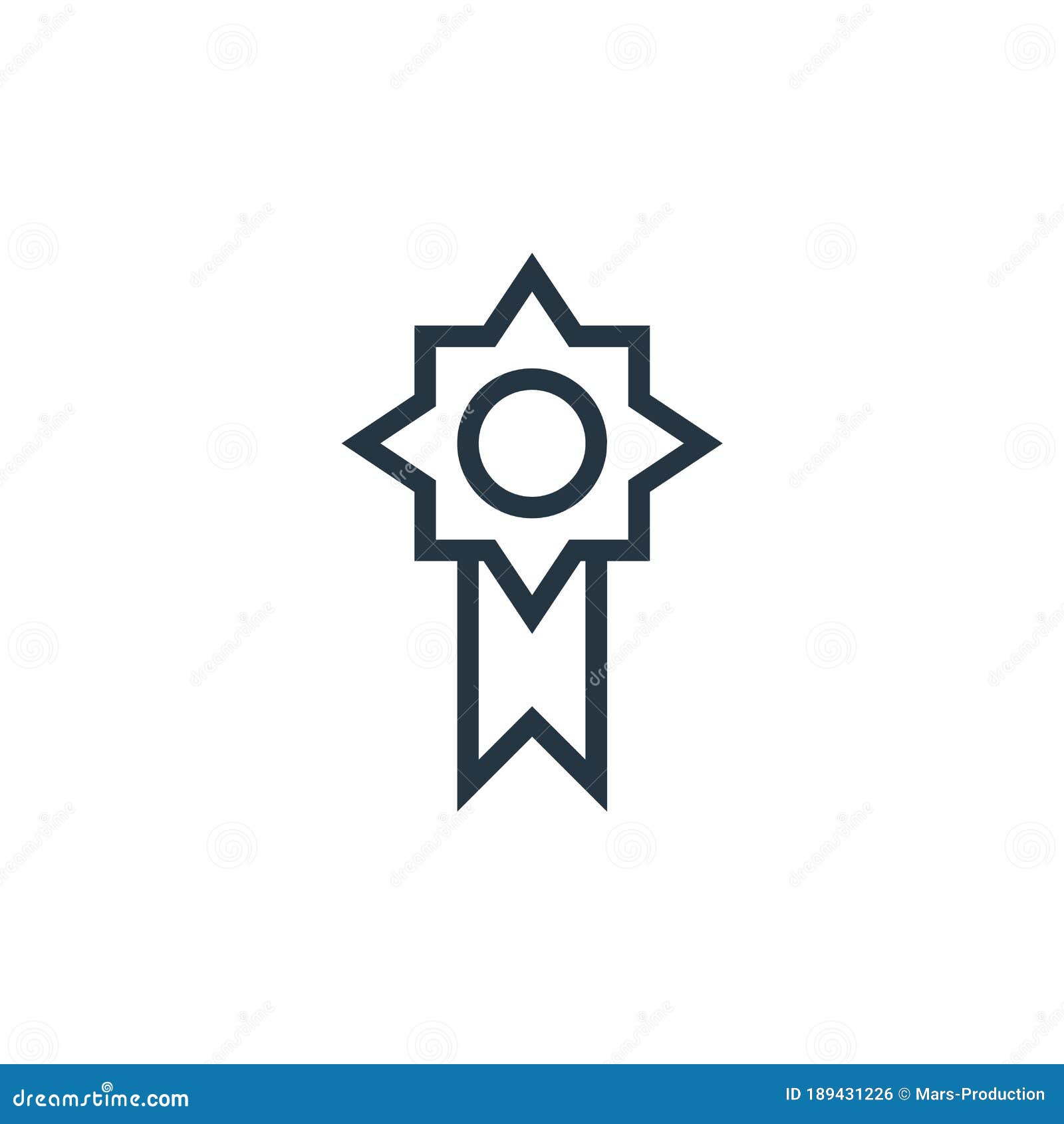 Reward Vector Icon Isolated on White Background. Outline, Thin Line ...