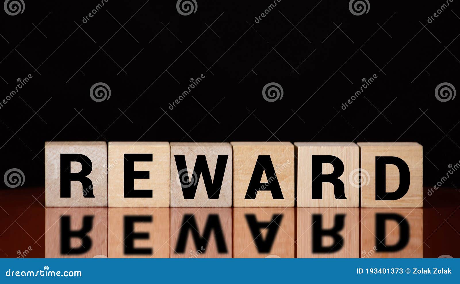 Reward word on blocks stock image. Image of isolated - 193401373