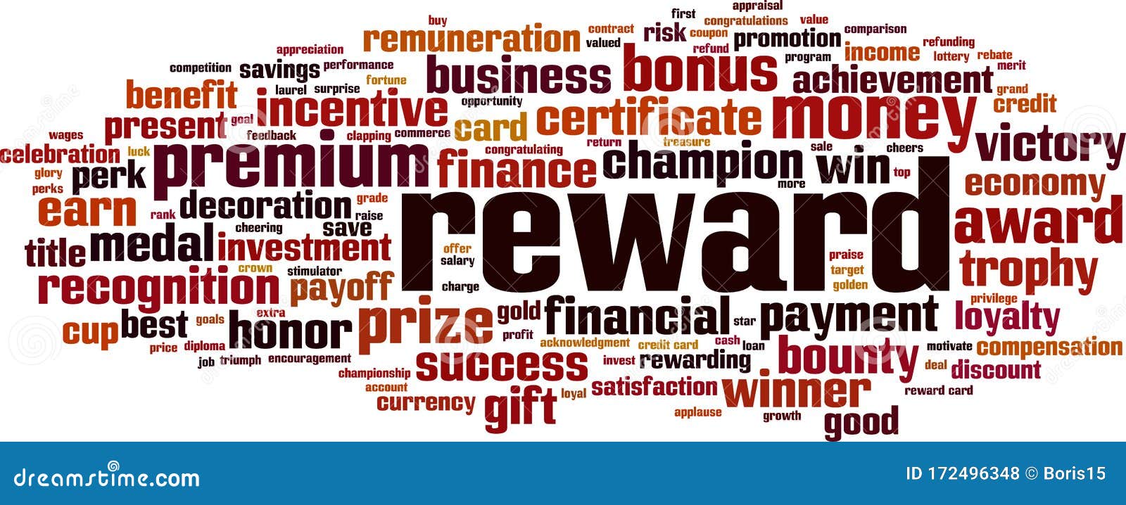 Reward word cloud stock vector. Illustration of remuneration - 172496348