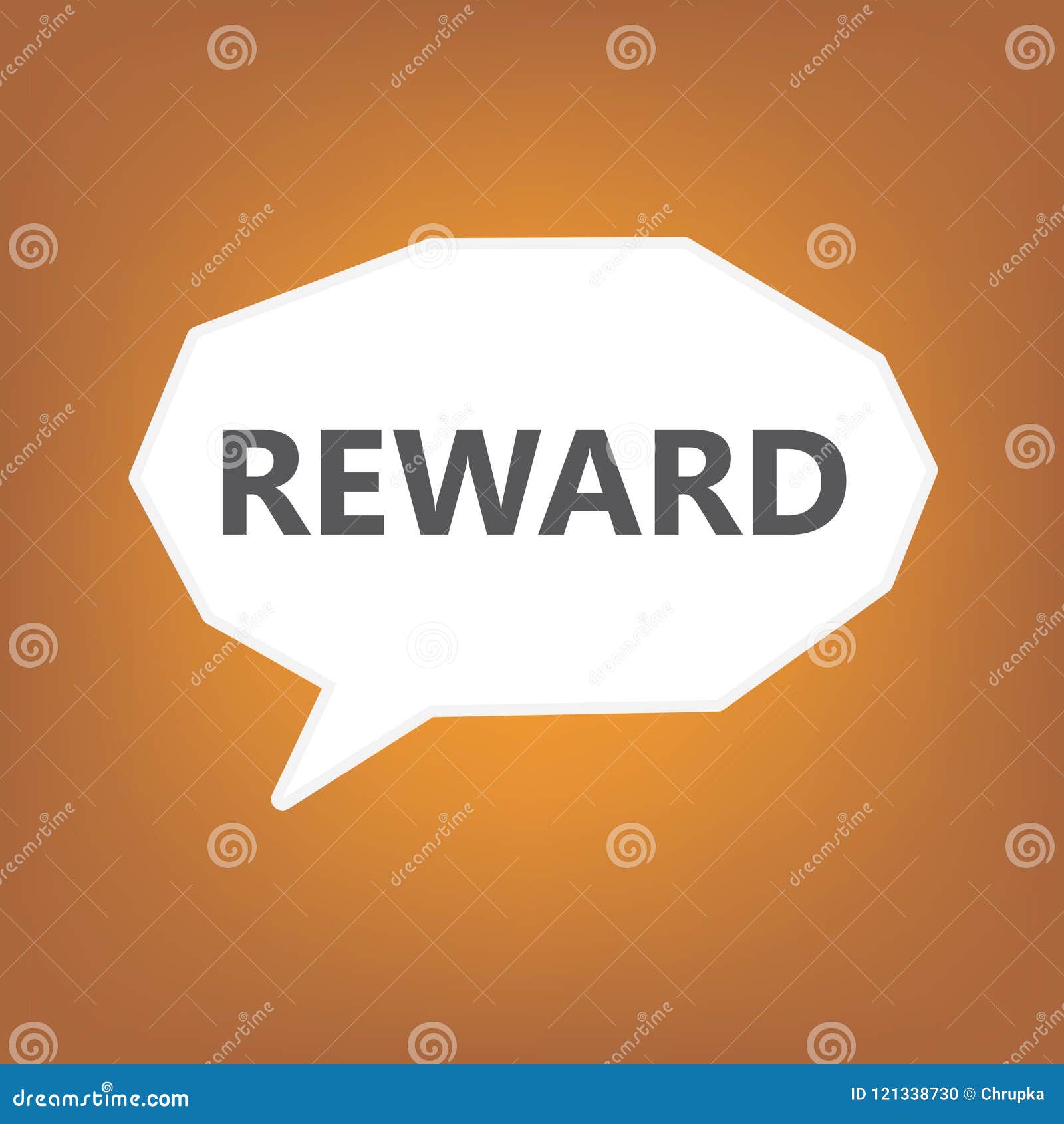 Reward Written on Speech Bubble Stock Vector - Illustration of poster ...