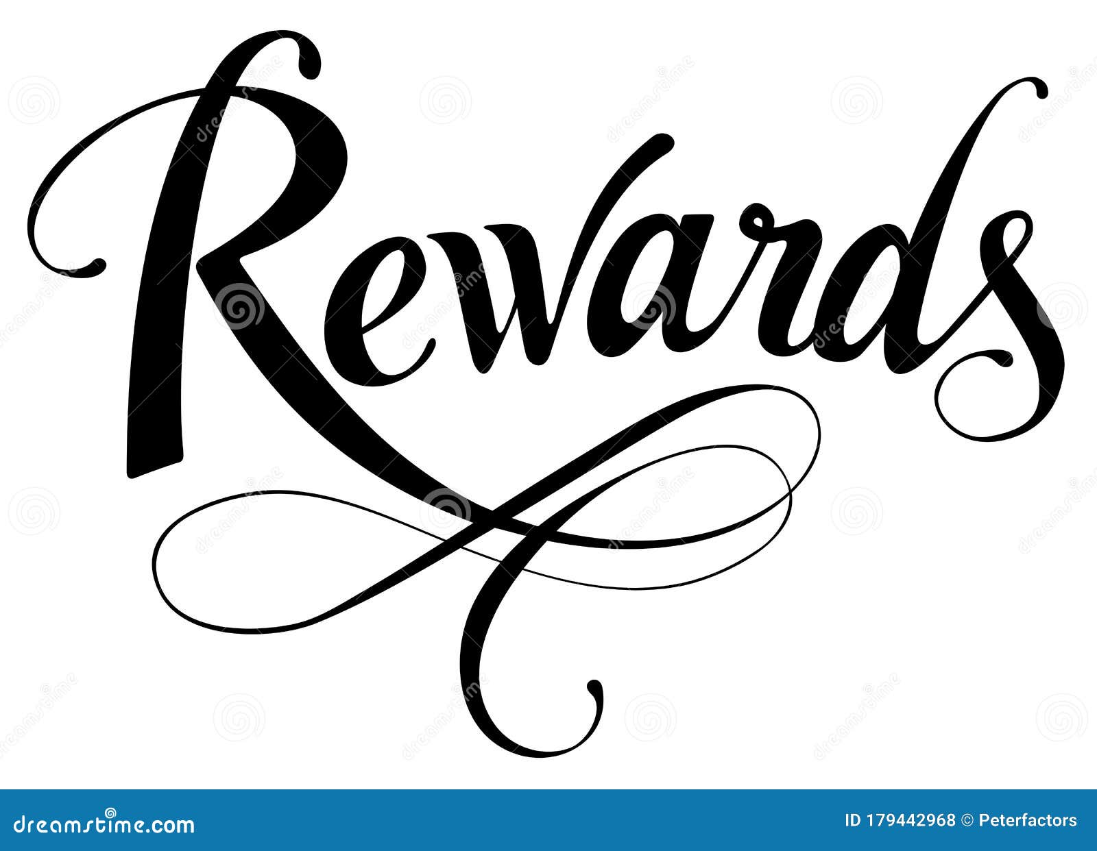 Rewards - Custom Calligraphy Text Stock Vector - Illustration of ...