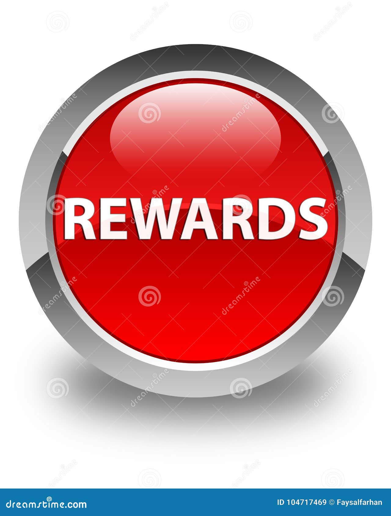 Rewards Glossy Red Round Button Stock Illustration - Illustration of ...