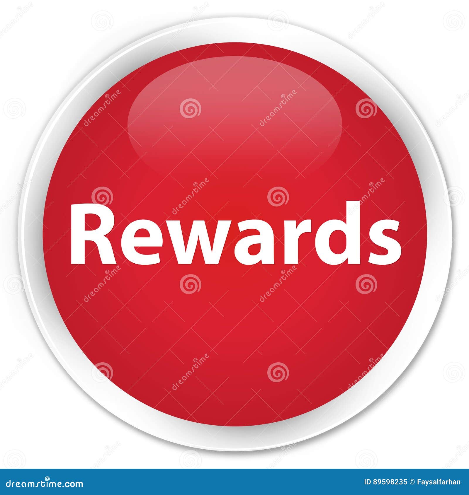 Rewards Premium Red Round Button Stock Illustration - Illustration of ...