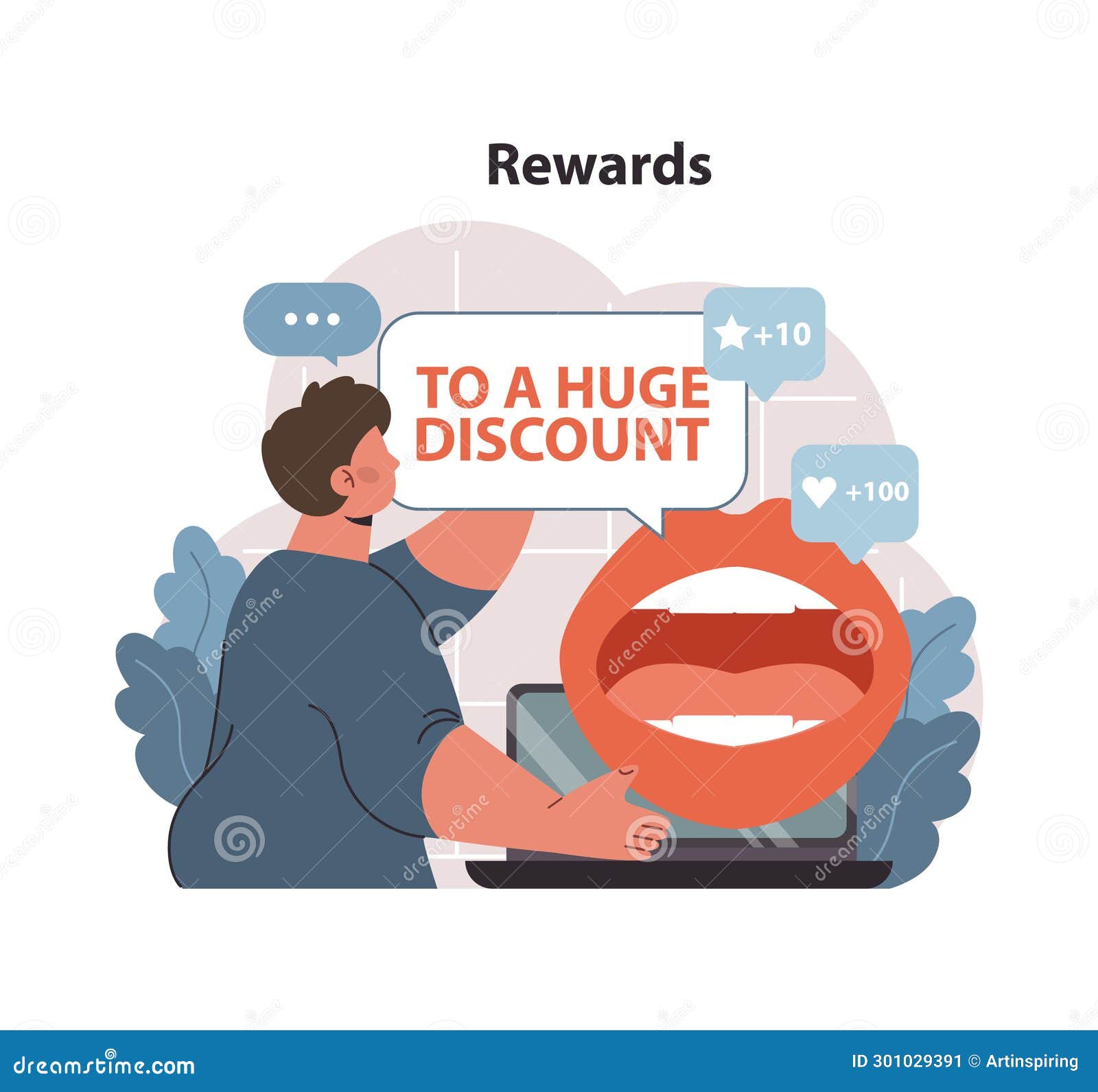 Rewards Program Concept. Flat Vector Illustration Stock Vector ...