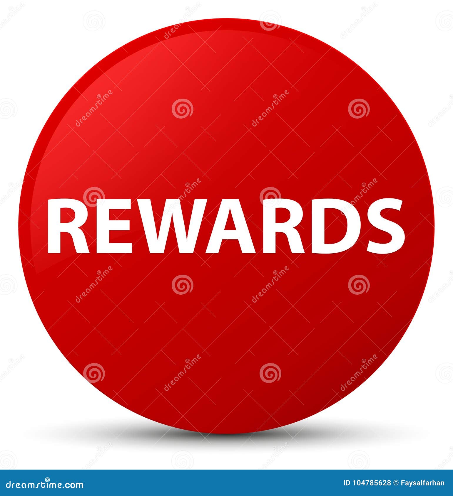 Rewards red round button stock illustration. Illustration of gain ...