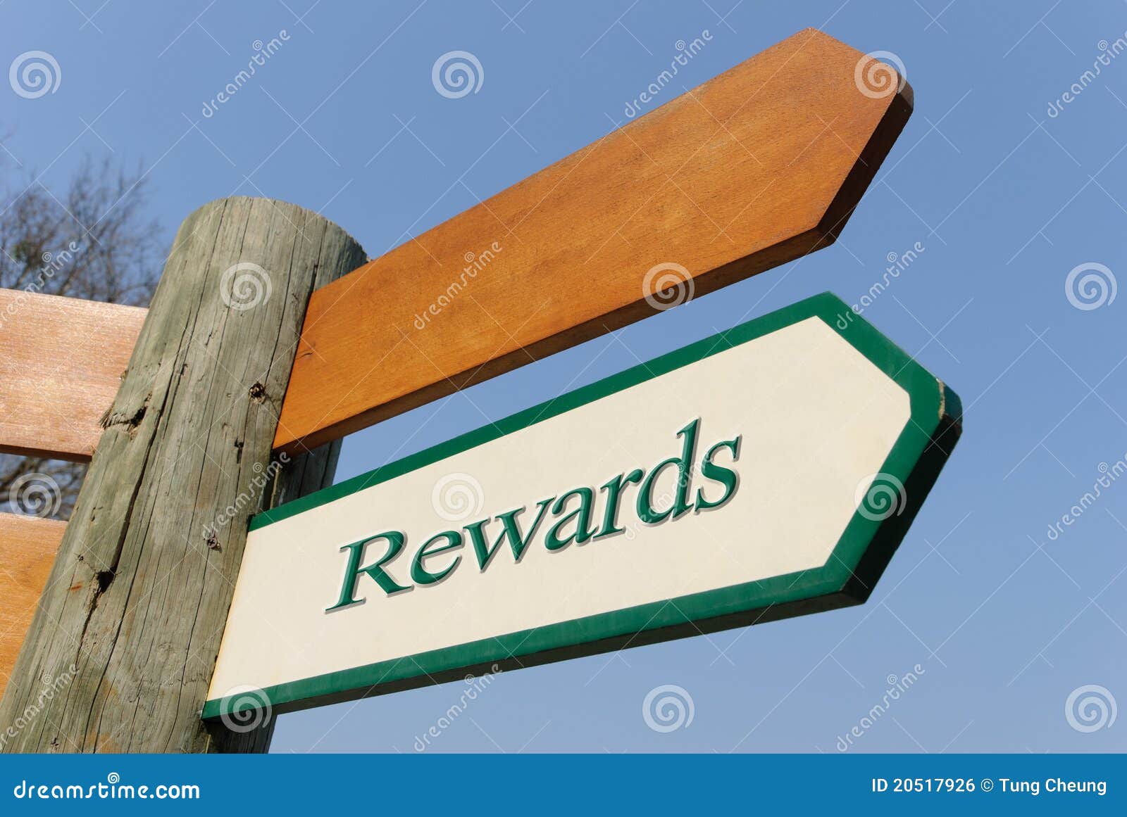 Rewards Signpost Royalty Free Stock Image - Image: 20517926