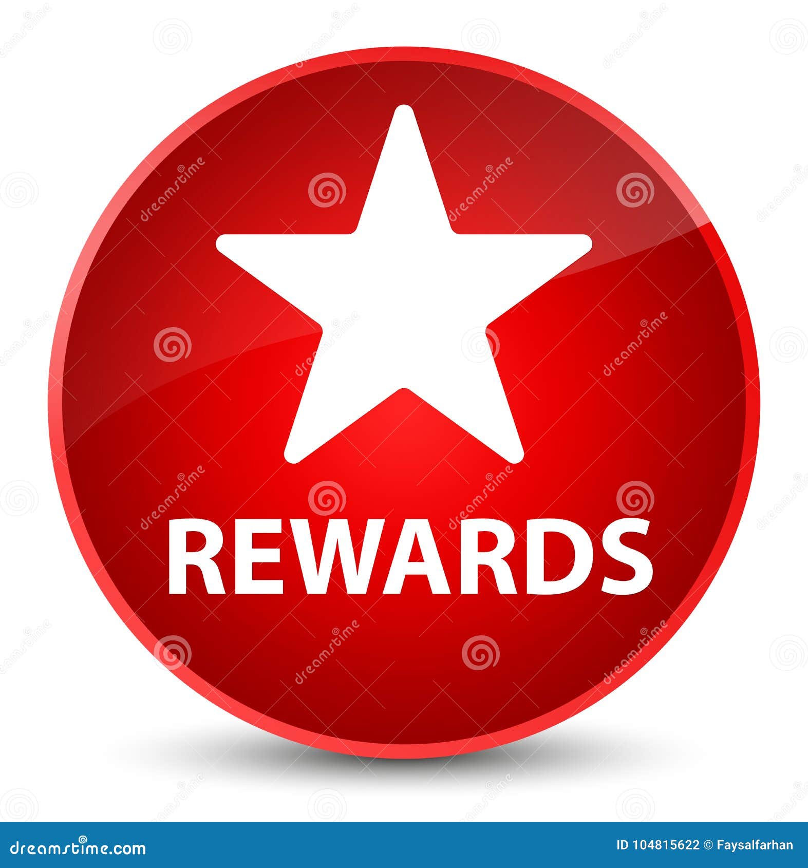 Rewards (star Icon) Elegant Red Round Button Stock Illustration ...