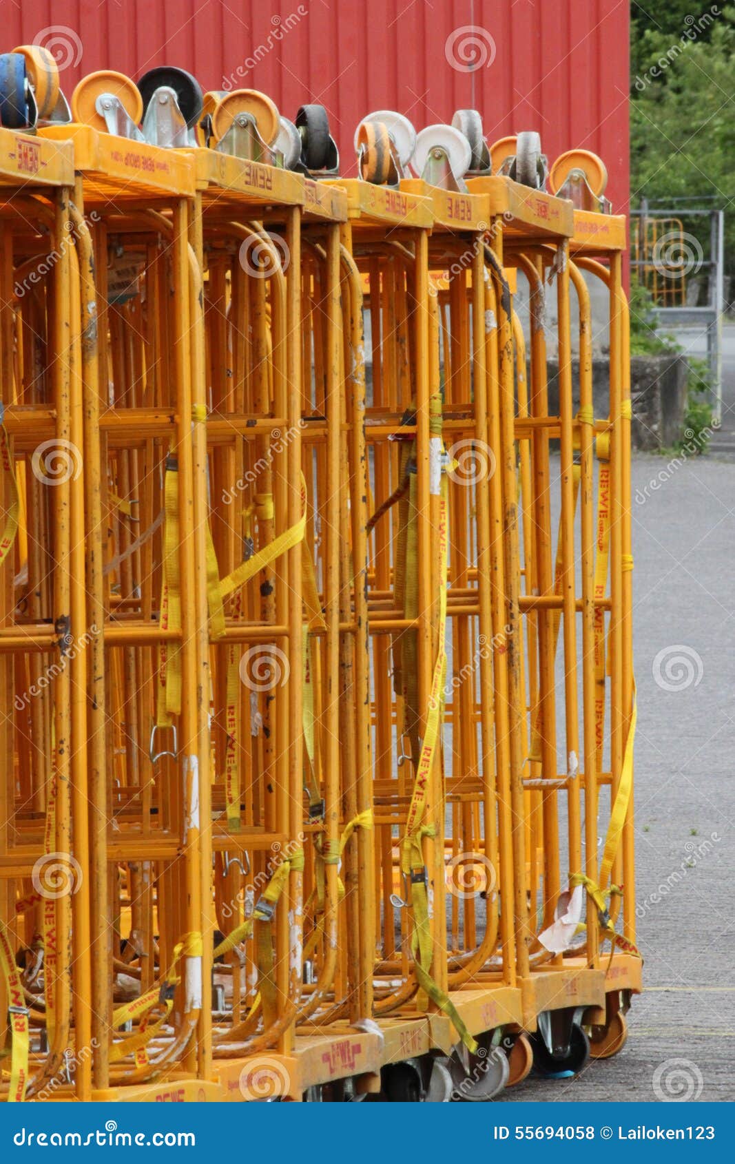 Rewe storage carts editorial stock photo. Image of retail - 55694058
