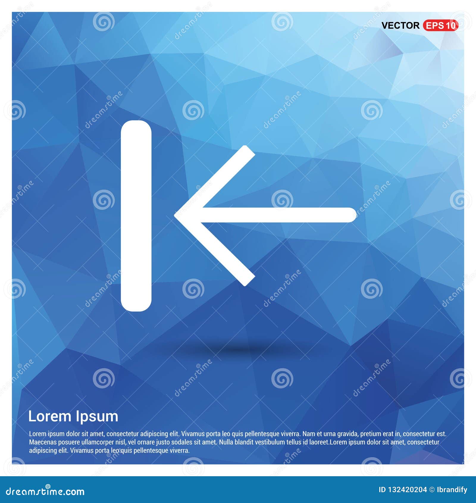 Rewind Arrow Icon stock vector. Illustration of forward - 132420204