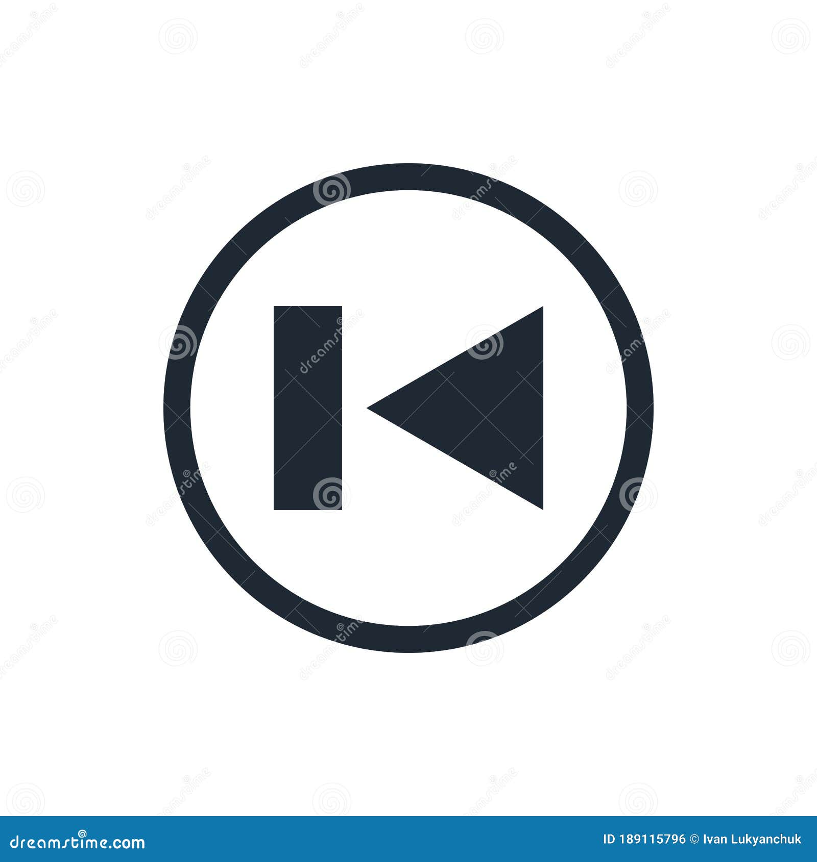 Rewind Back Button With Brushed Metal Texture Cartoon Vector ...