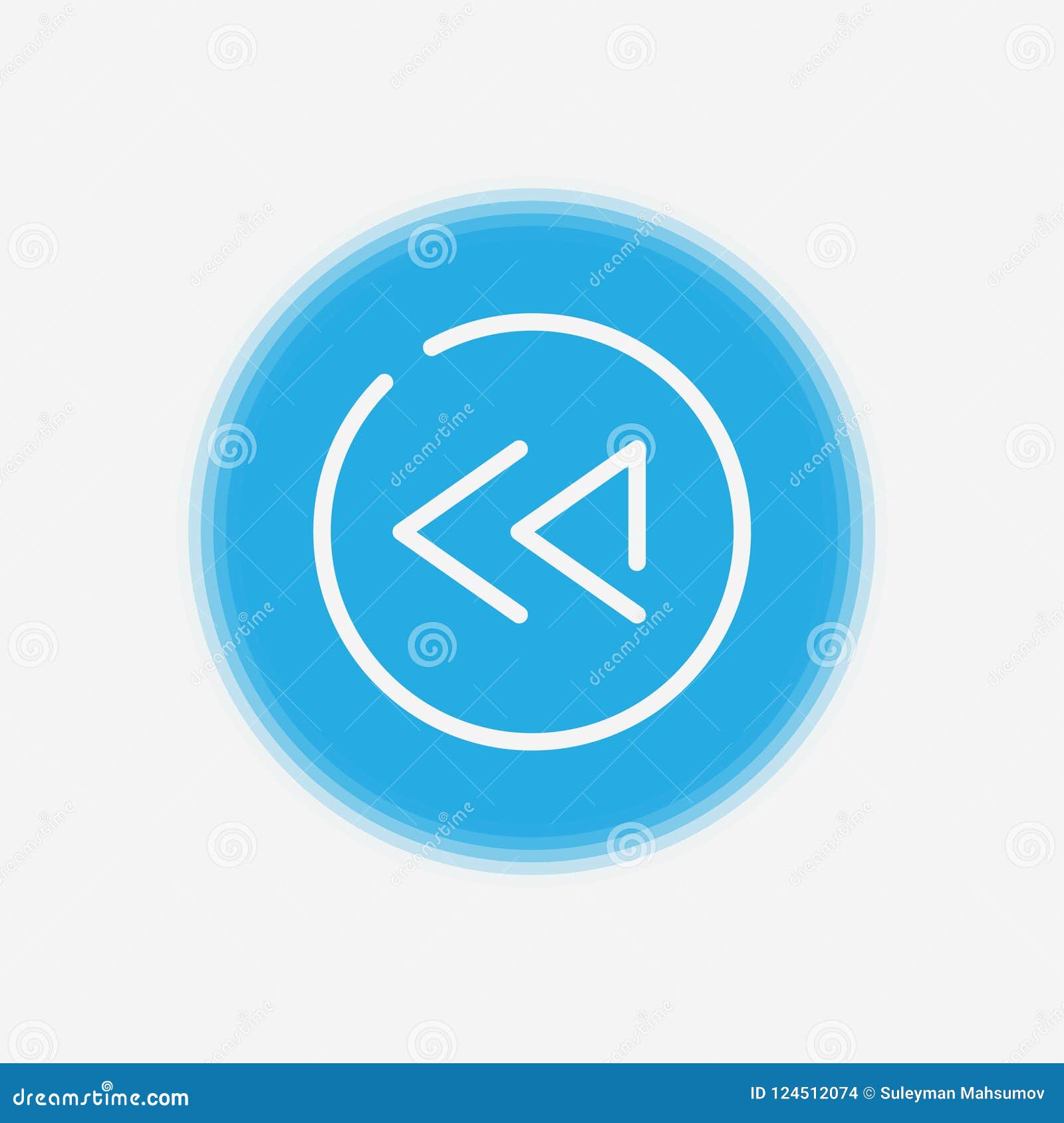 Rewind Vector Icon Sign Symbol Stock Vector - Illustration of press ...