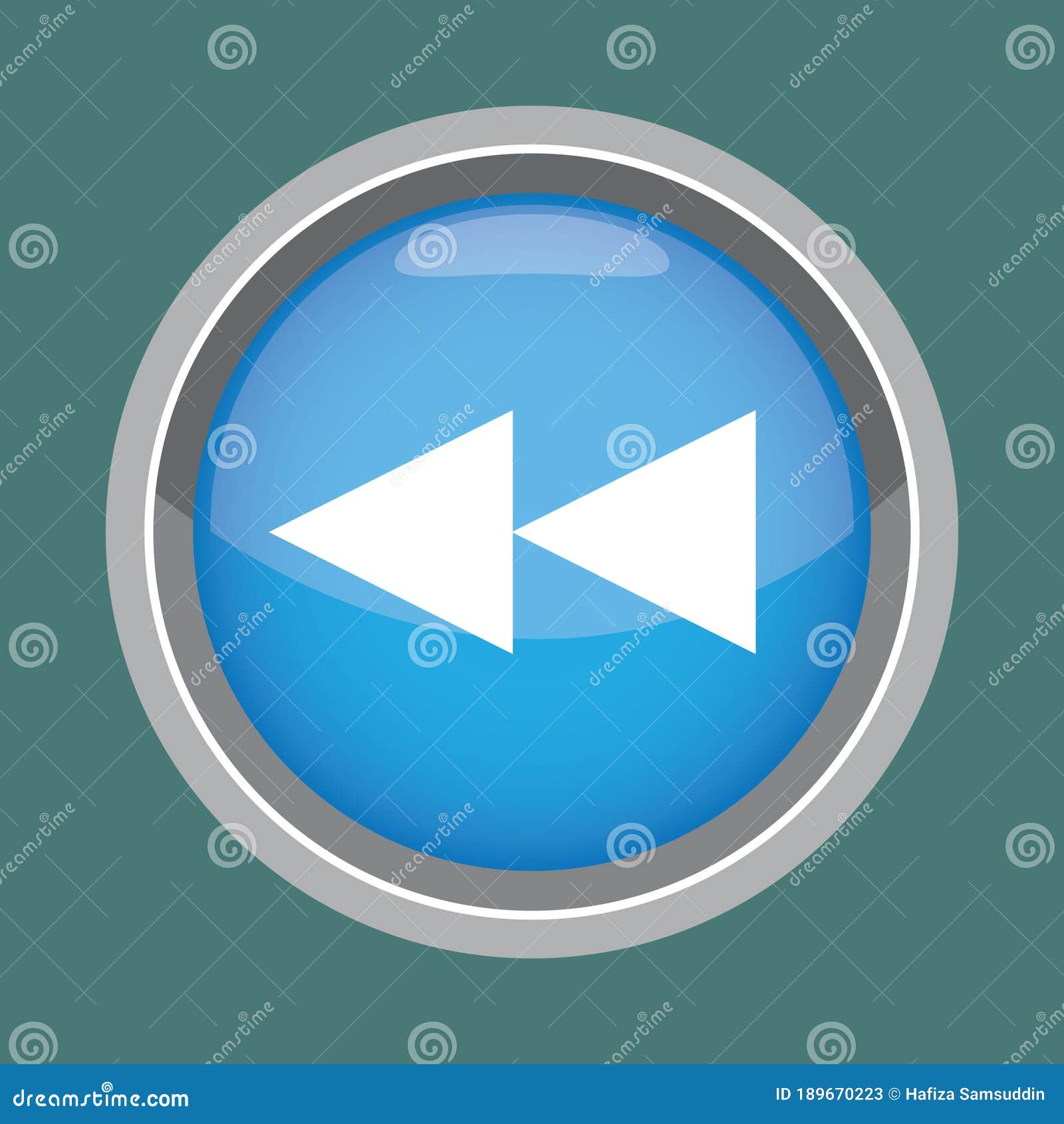 Rewind Button. Vector Illustration Decorative Design Stock Vector ...