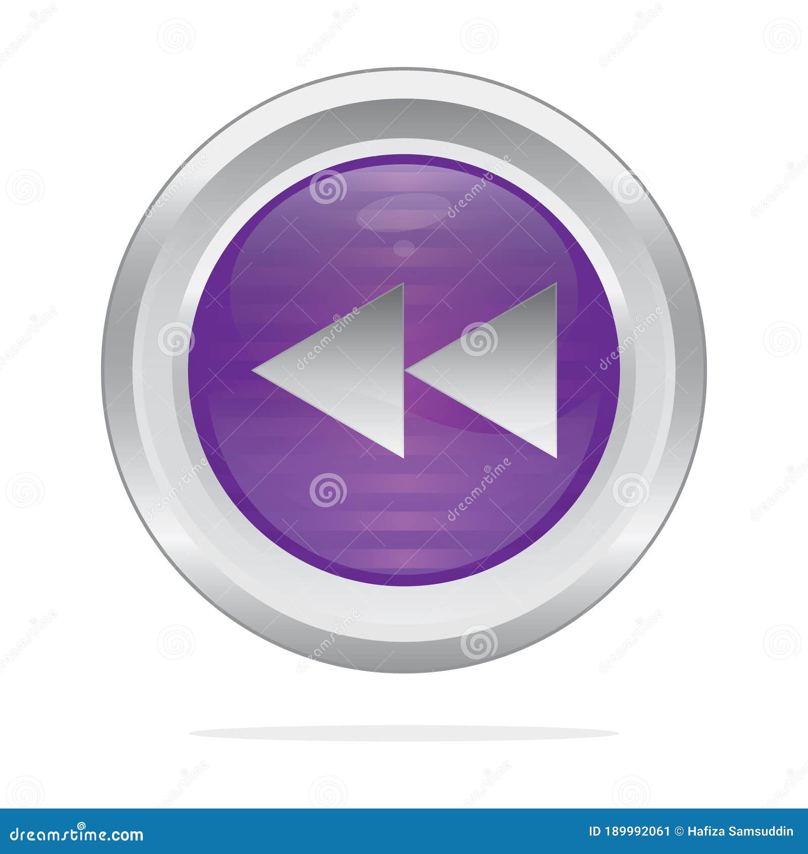Rewind Button. Vector Illustration Decorative Design Stock Vector ...