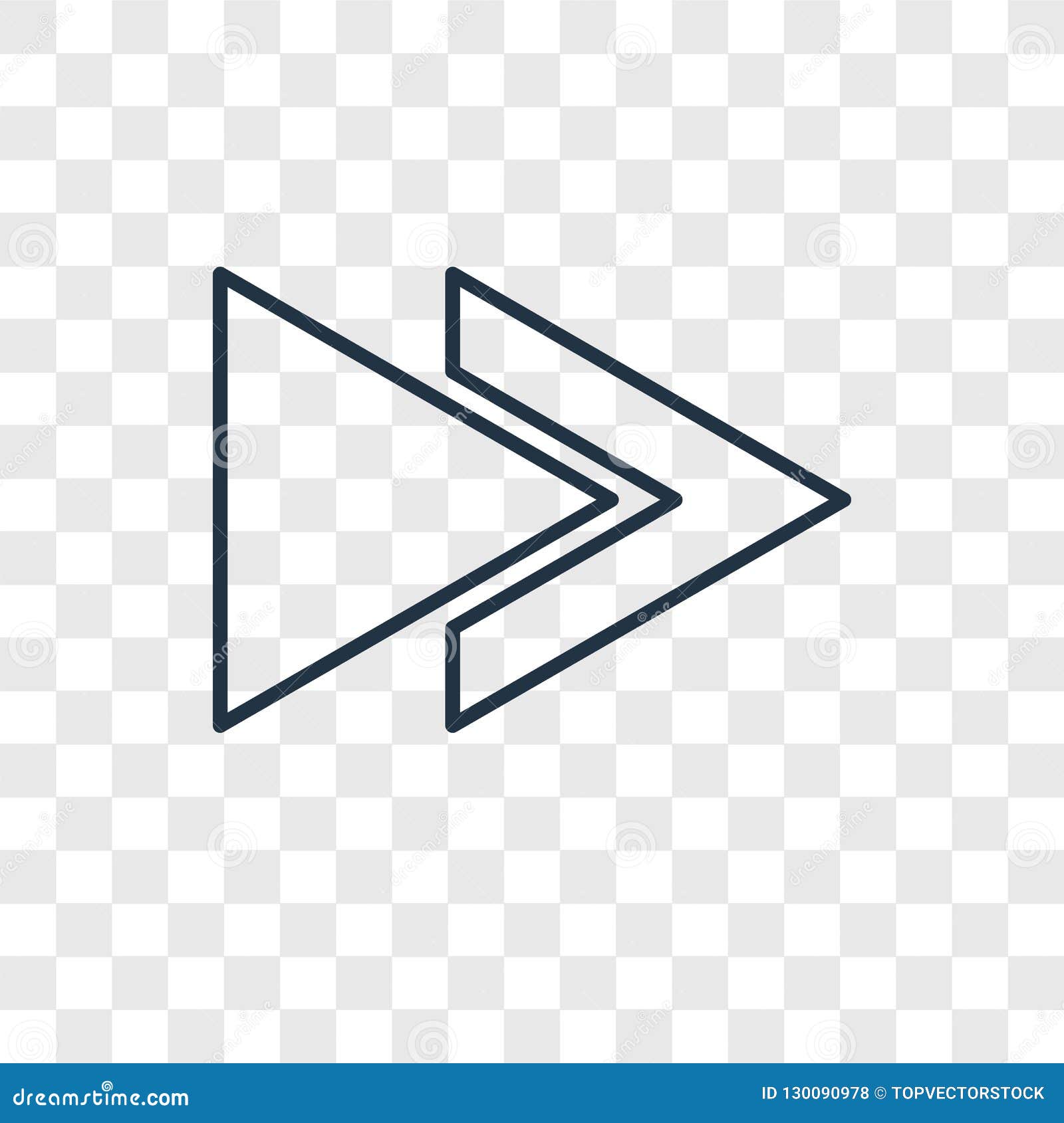 Rewind Concept Vector Linear Icon Isolated on Transparent Background ...