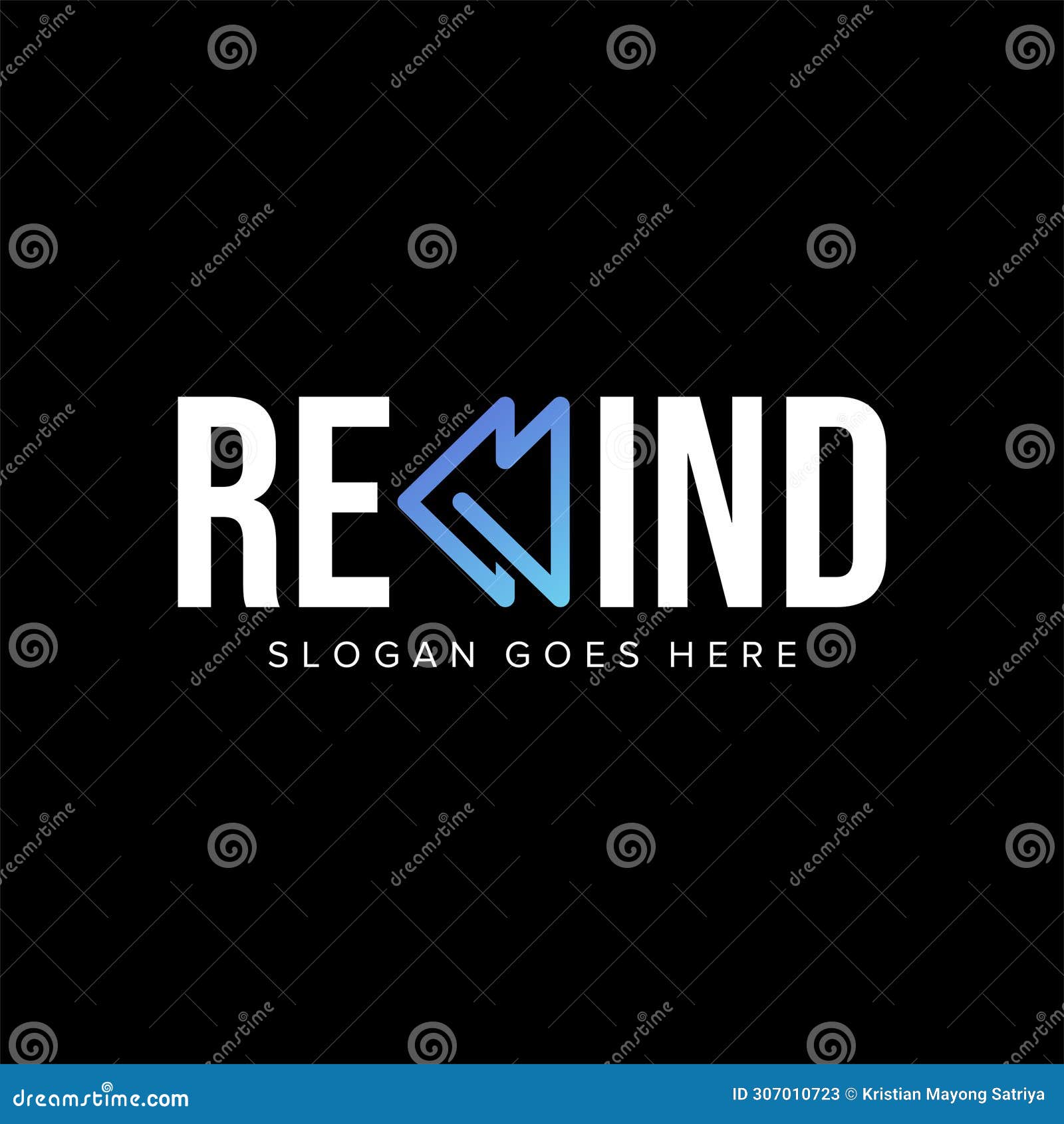 Simple Lettering Rewind Design Logo Stock Vector - Illustration of ...