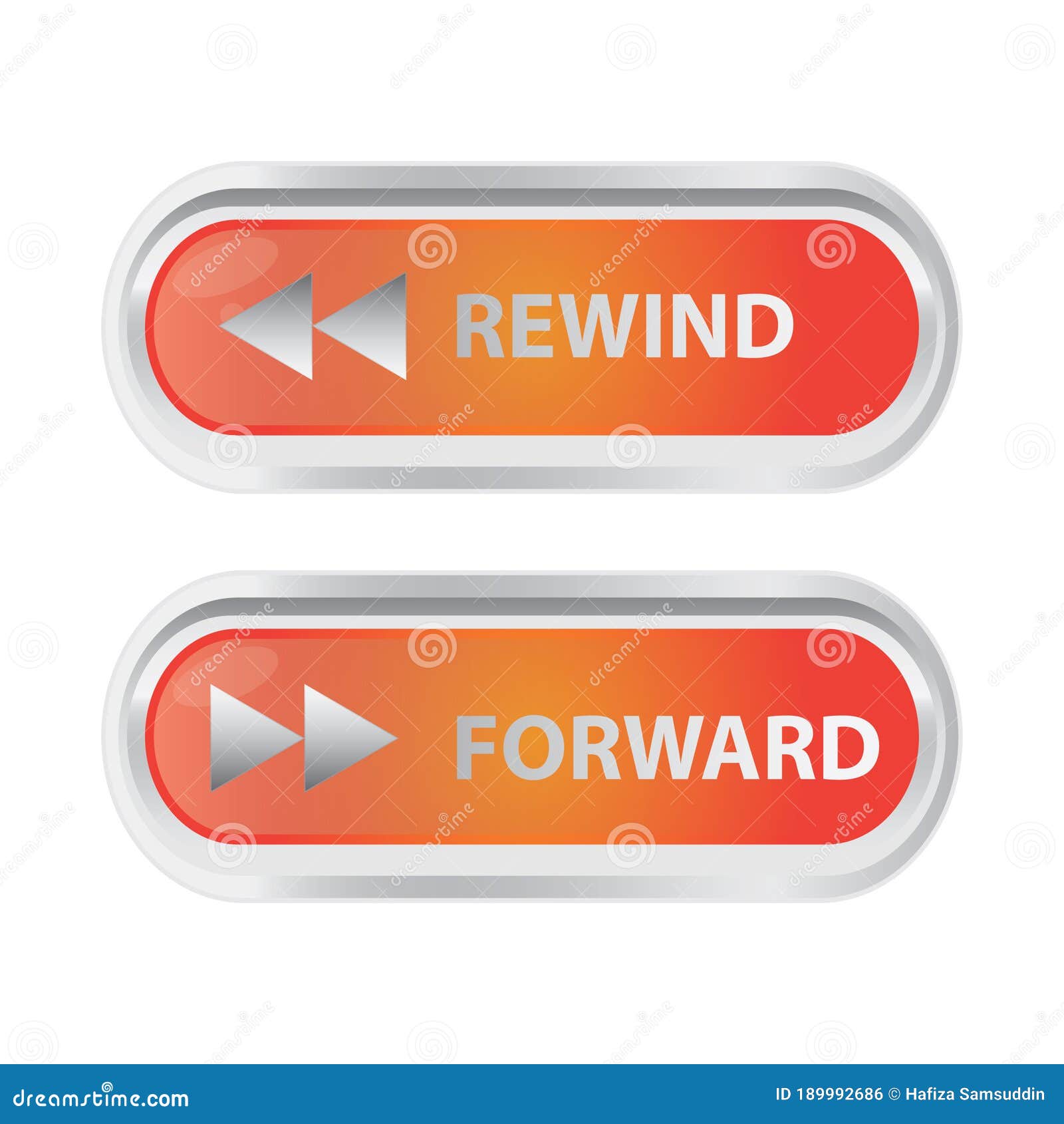 Rewind and Forward Buttons. Vector Illustration Decorative Design Stock ...
