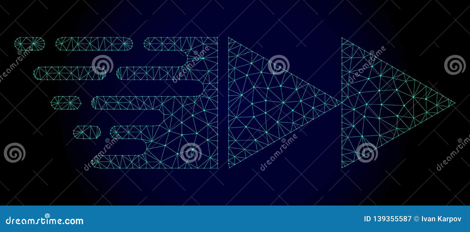 Rewind Forward Polygonal Frame Vector Mesh with Fast Motion Effect ...