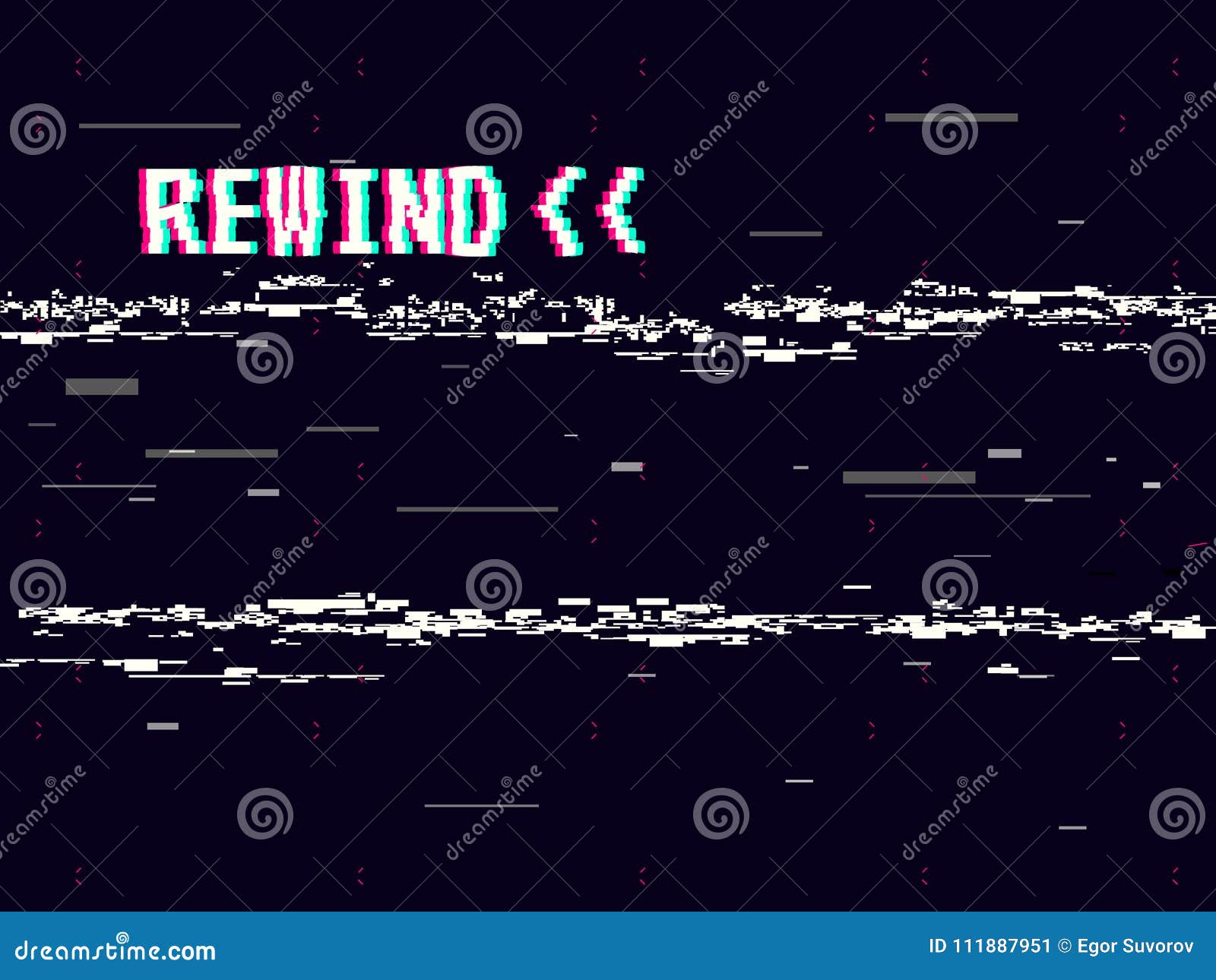 Rewind Glitch Background. Retro VHS Template for Design. Glitched Lines ... Rewind Glitch Background. Retro VHS Template for Design. Glitched Lines ...