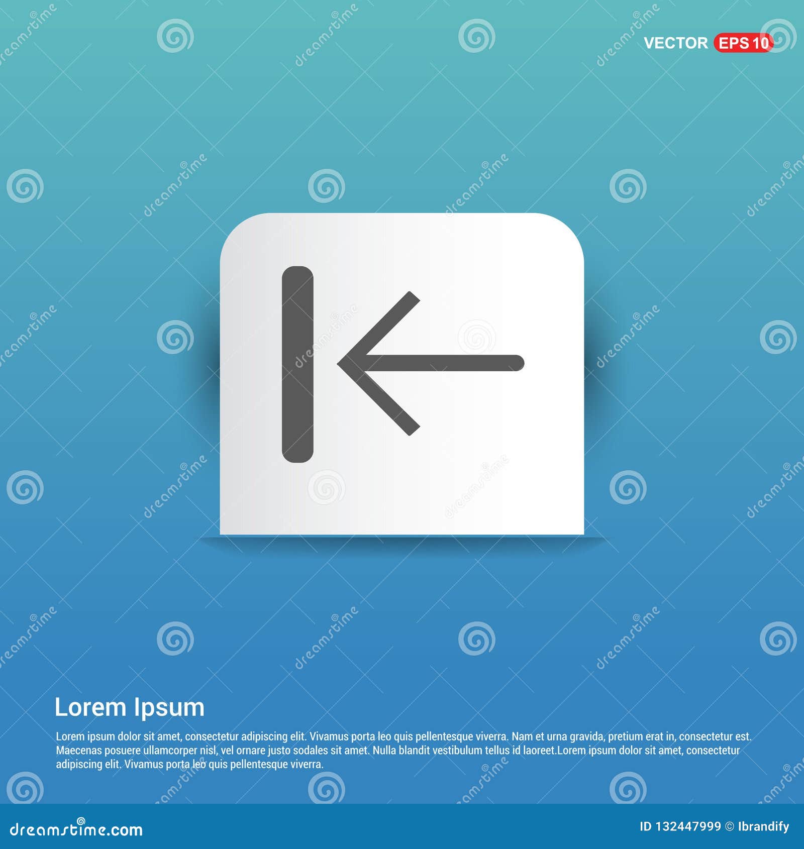 Rewind Icon - Blue Sticker Button Stock Vector - Illustration of ...