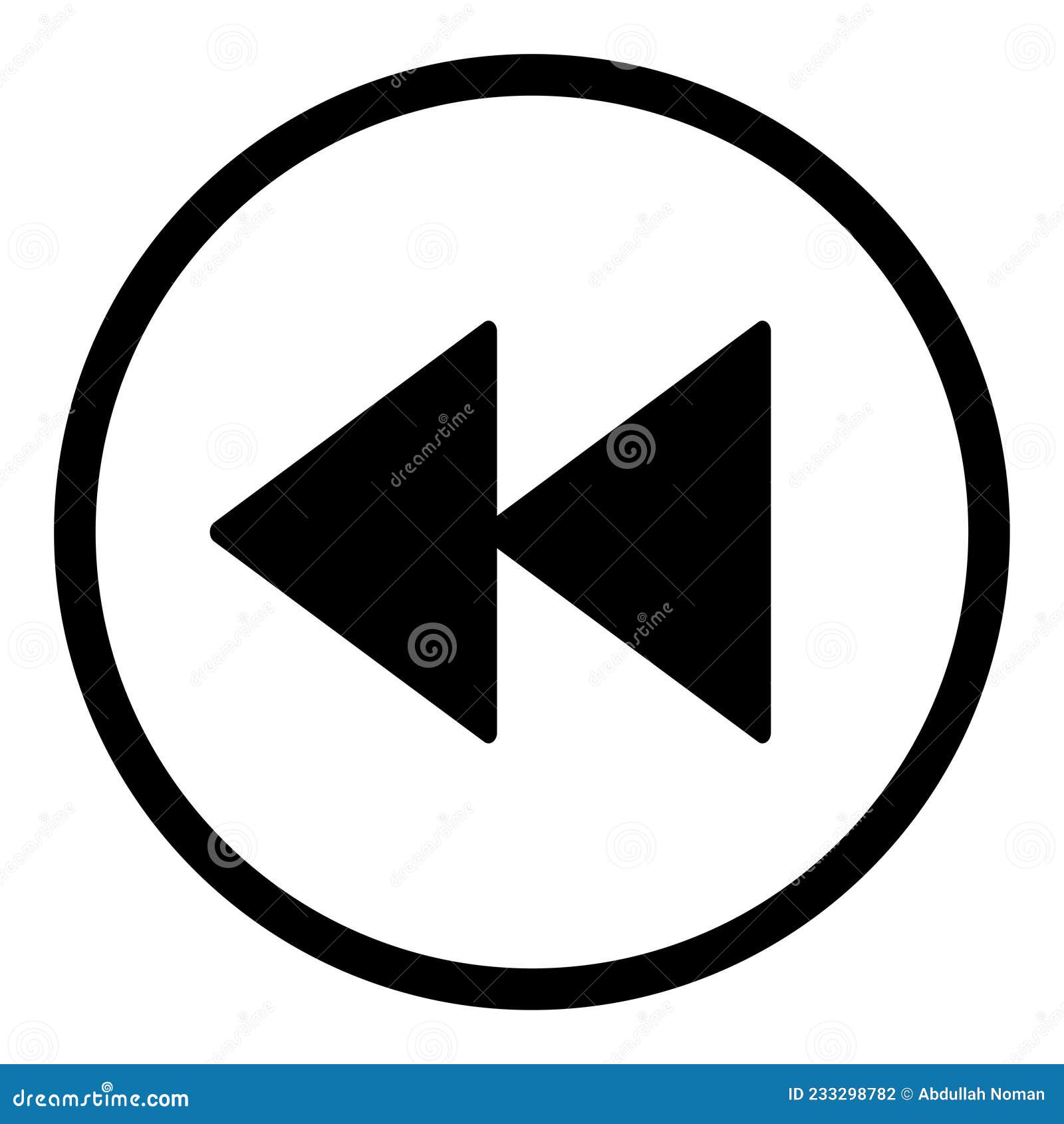 Rewind icon design vector stock vector. Illustration of graphic - 233298782