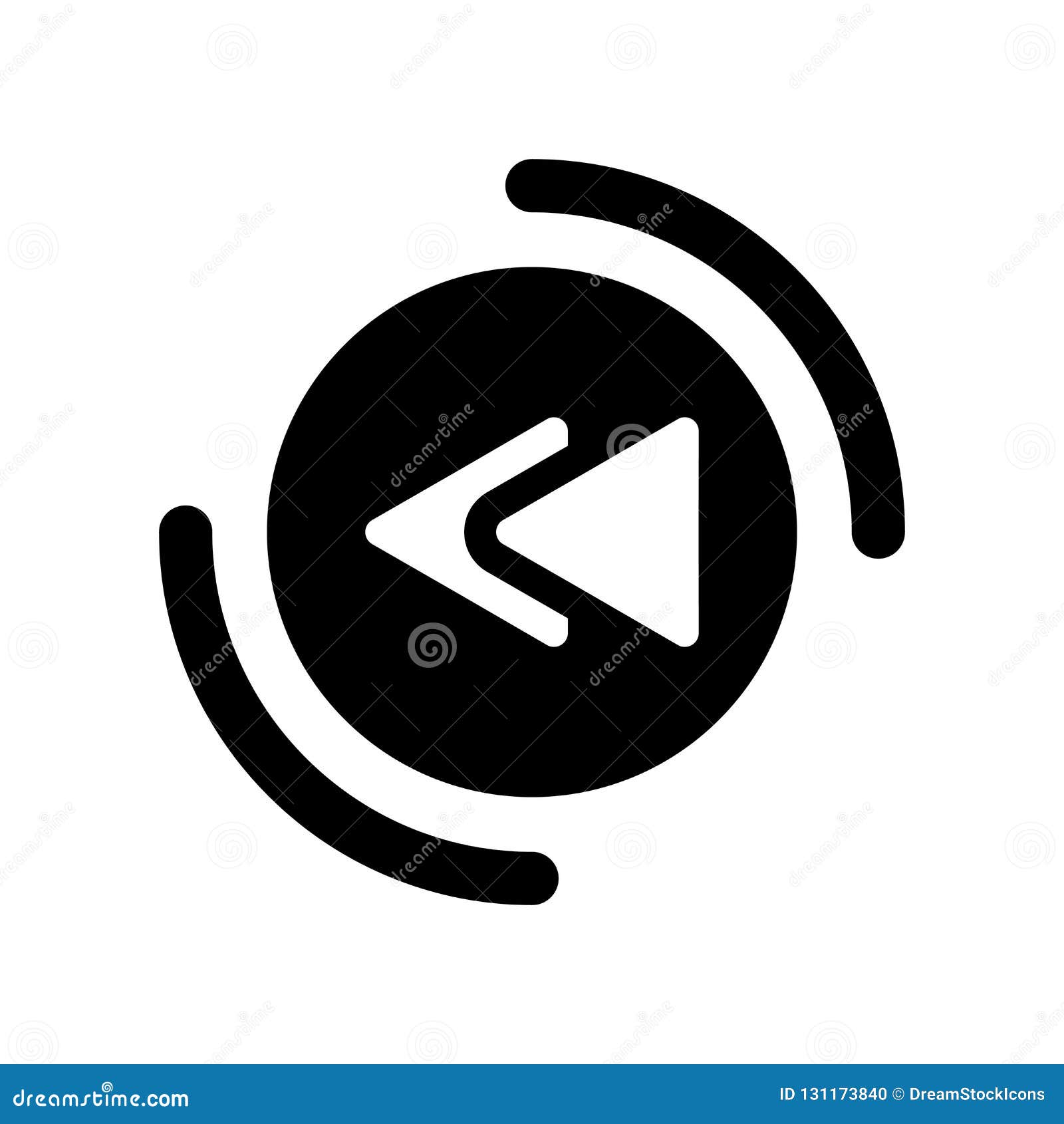 Rewind Icon. Trendy Rewind Logo Concept on White Background from Stock ...