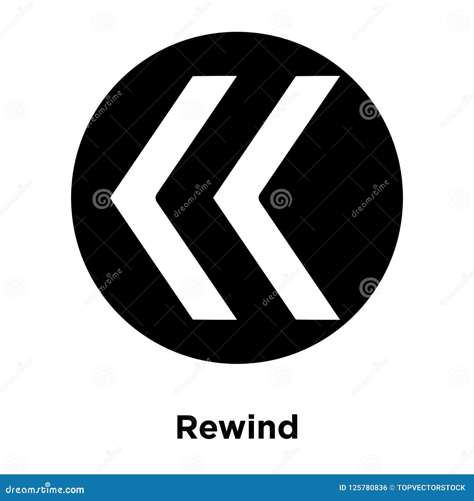 Rewind Icon Vector Isolated On White Background, Logo Concept Of Stock ...