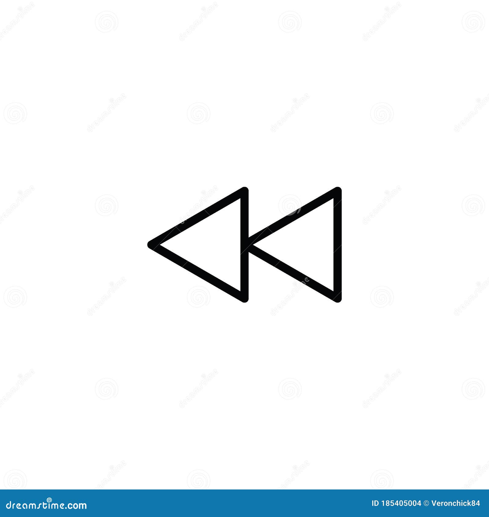 Rewind Icon - Vector Symbol Logo Stock Vector - Illustration of ...