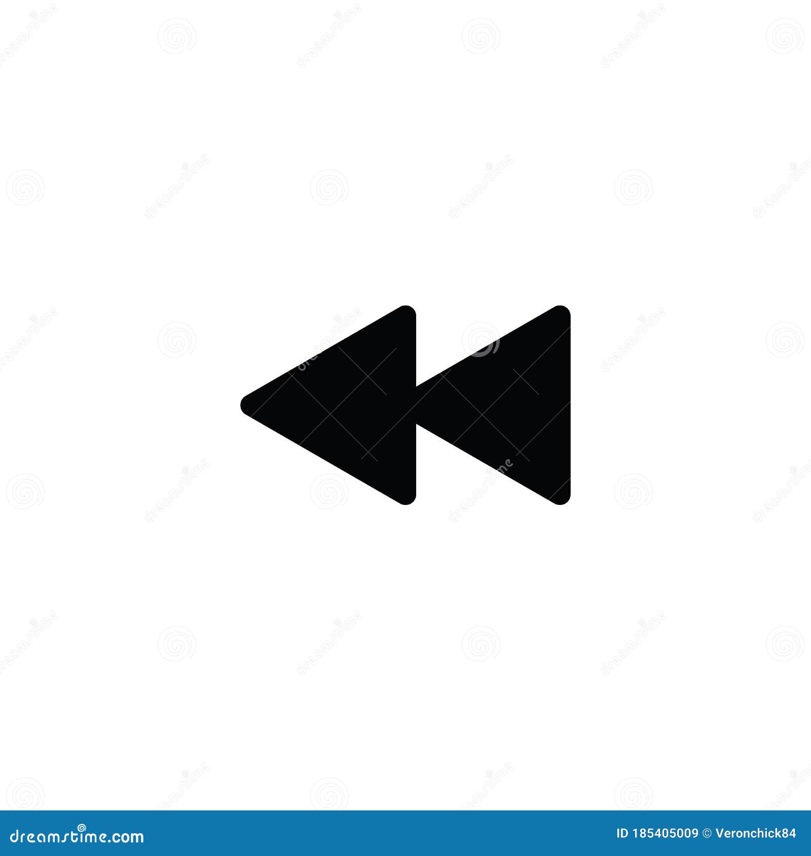 Rewind Icon - Vector Symbol Logo Stock Vector - Illustration of play ...