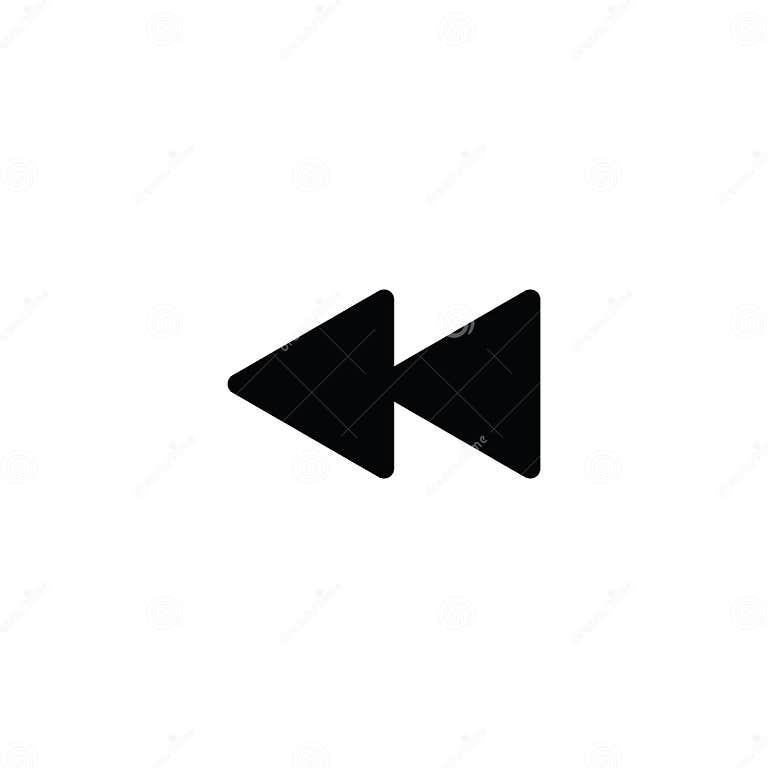Rewind Icon - Vector Symbol Logo Stock Vector - Illustration of play ...
