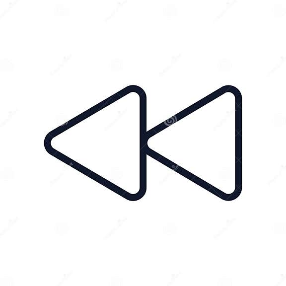 Rewind Previous Back Arrow Icon for Media Controls, Navigation Tools, and User Interface ...