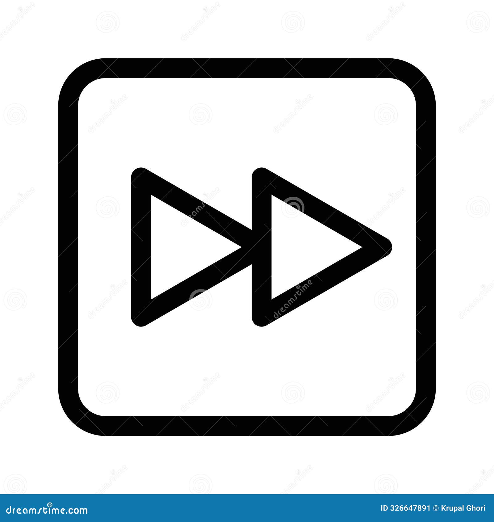 Rewind Previous Back Arrow Linear Logo Mark In Black And White Cartoon ...