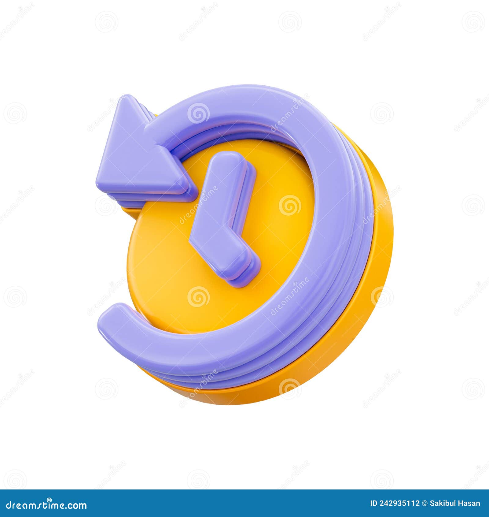 Clock Rotation Icon. Time Adjustment Symbol. Clock With Arrow. Vector ...