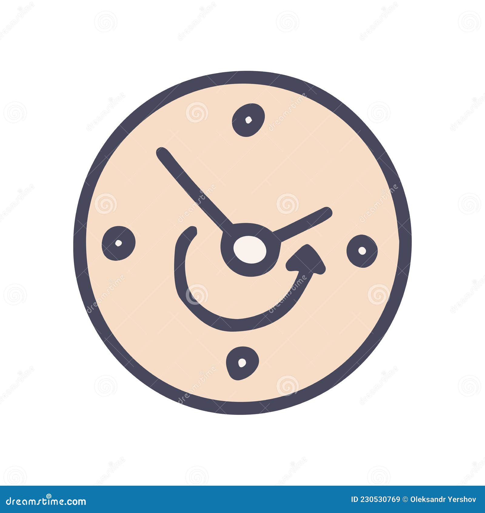 Rewind Time Color Vector Doodle Simple Icon Stock Vector - Illustration ...